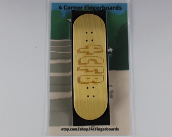 4CFB Ebony Fingerboard Deck - 30mm Wide Wooden Finger Skateboard - 5 ...