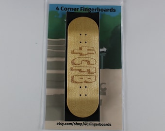 4CFB Ebony Fingerboard Deck - 30mm Wide Wooden Finger Skateboard - 5 ...