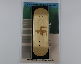 4CFB Ebony Fingerboard Deck - 30mm Wide Wooden Finger Skateboard - 5 ...