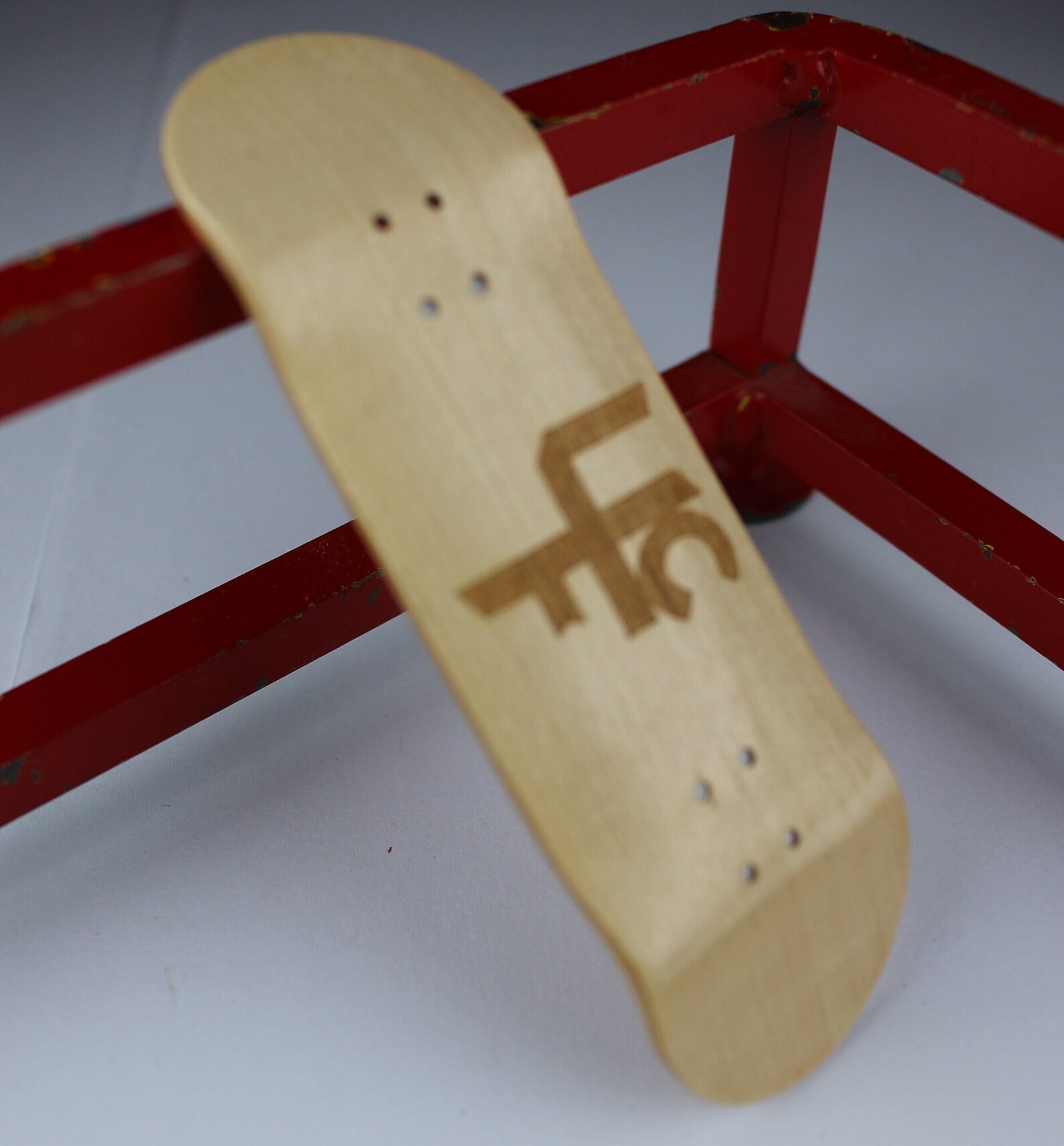 4CFB Natural Fingerboard Deck - 30mm Wide Wooden Finger Skateboard - 5 ...