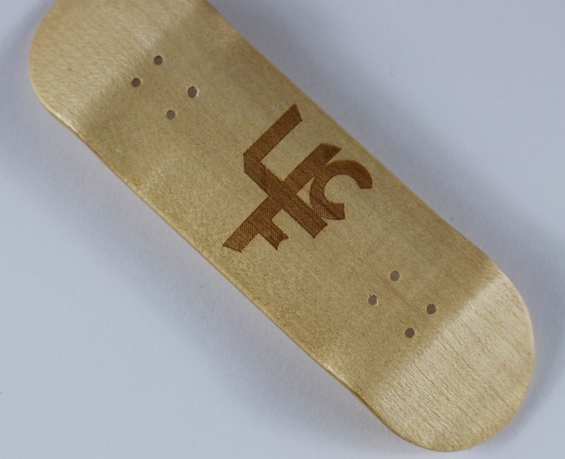 4CFB Natural Fingerboard Deck - 30mm Wide Wooden Finger Skateboard - 5 ...