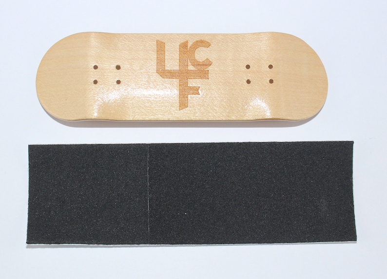 4CFB Natural Fingerboard Deck - 30mm Wide Wooden Finger Skateboard - 5 ...