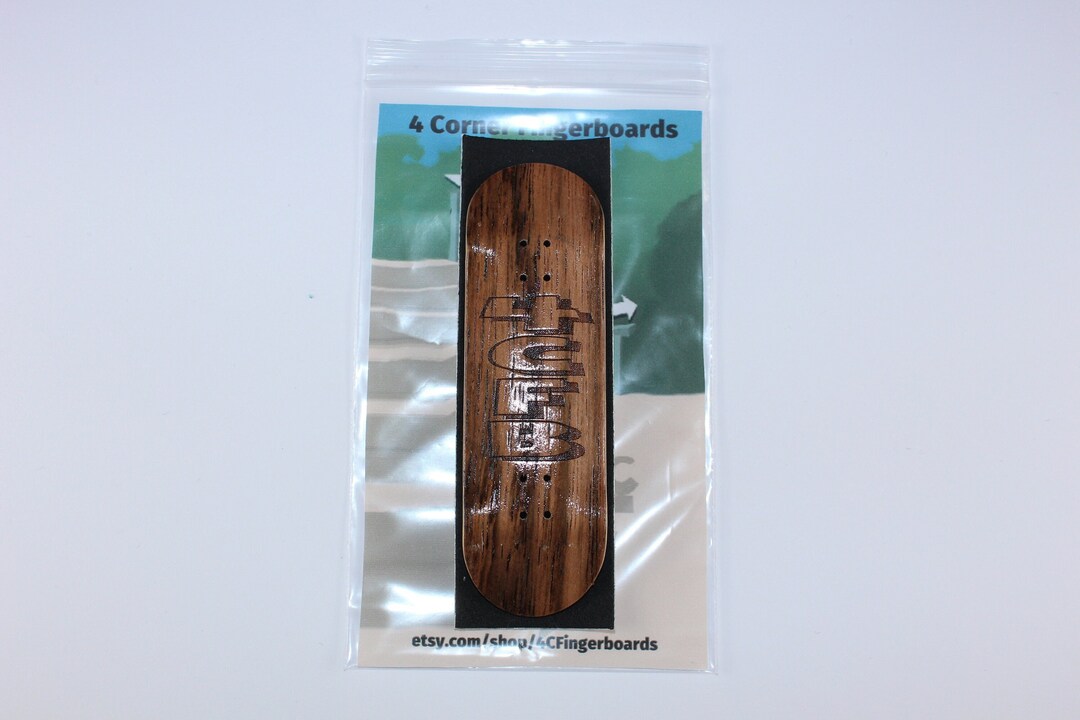 4CFB Ebony Fingerboard Deck - 30mm Wide Wooden Finger Skateboard - 5 ...