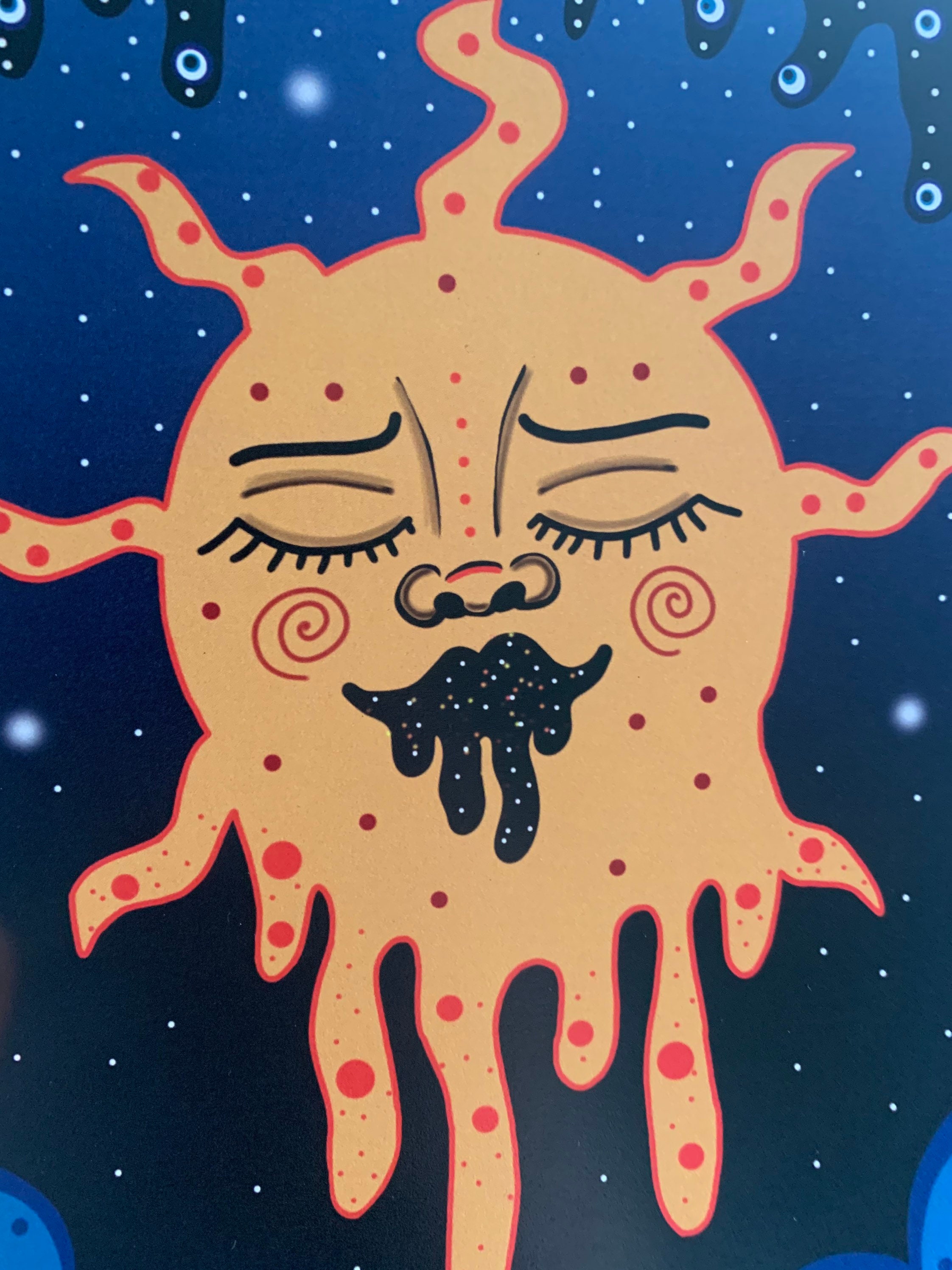 Drippy Sun Digital Art PRINT - Etsy Singapore