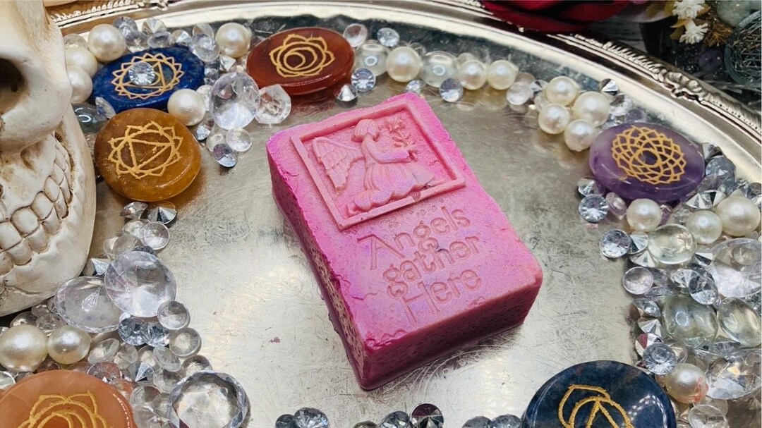 Handmade Soap Bar in Angels Gather With Love in Pink - Etsy