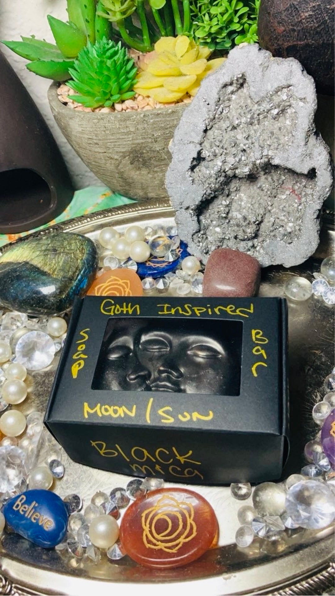 Goth Inspired Handmade Moon/sun Soap With Sheabutter &honey Tallow ...