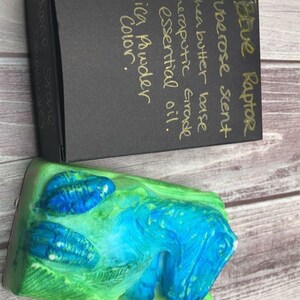 Tuberose Blue Soap Bar Full Raptor Shape With Leaves on the Side - Etsy