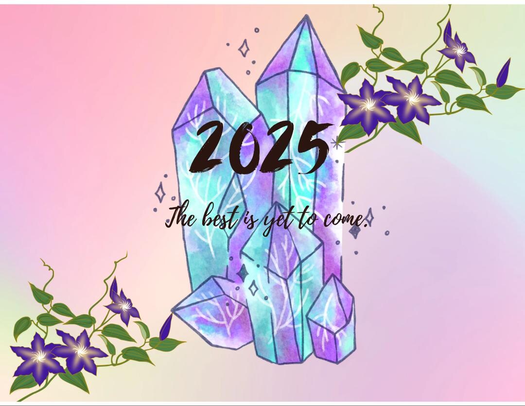Floral Crystal 2025 Wall Calendar Printable (PDF File) - Etsy