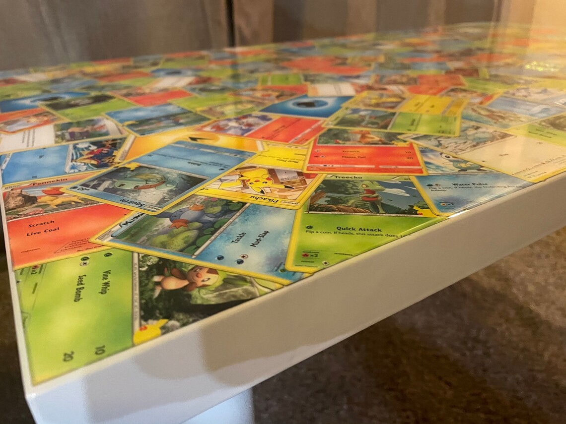 Epoxy Resin Pokémon Card Coffee Table - Etsy