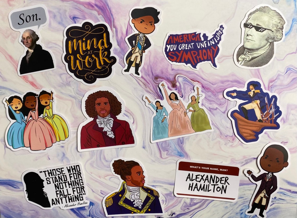 Hamilton Musical Matte Stickers/Decal Pack de 10 | Etsy