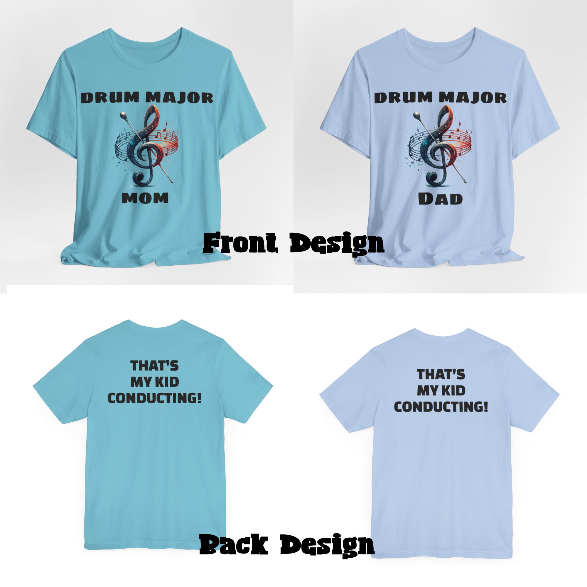 Drum Major Dad Double-sided T-shirt | Proud Marching Band Dad | That's ...