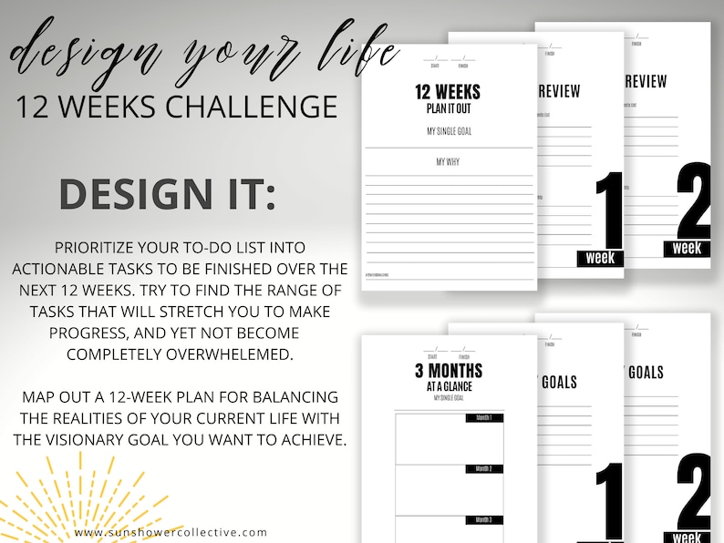 12 Week Life, 12 Week Life Planner, 12 Week Planner, 12 Week Goal, 12 ...