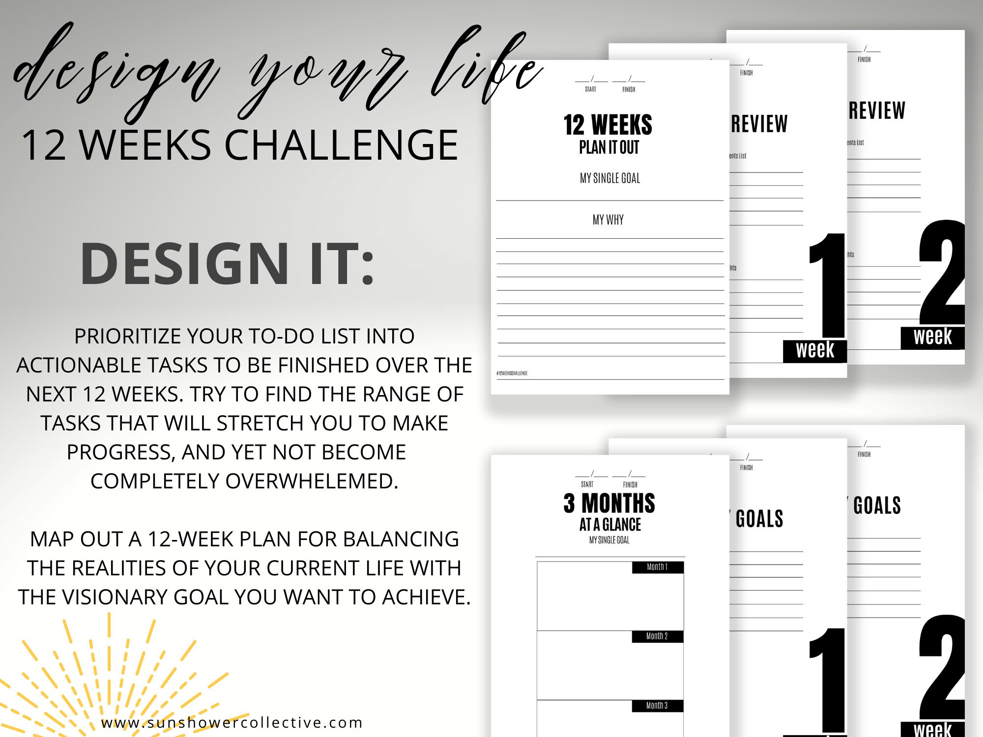 12 Week Life, 12 Week Life Planner, 12 Week Planner, 12 Week Goal, 12 ...