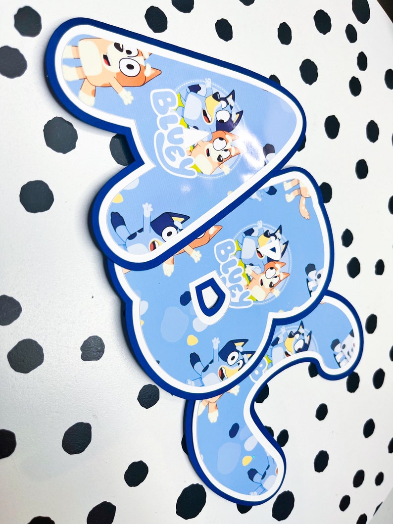 Bluey Theme, Blue Dog, Alphabet Cut Out - Etsy