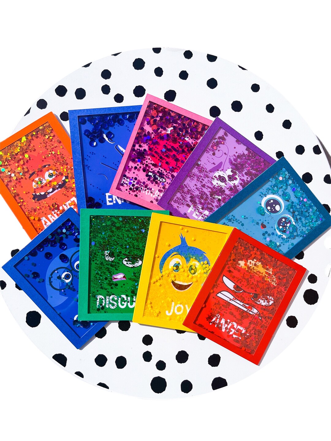 Feeling Shaker Cards Inspired by Inside Out, 9 Emotions, Calming Corner ...