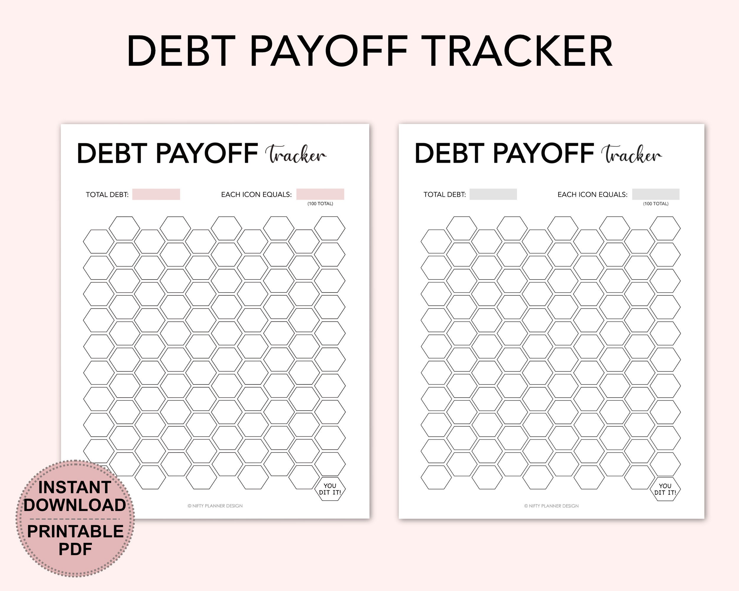 Debt Tracker Printable Visual Debt Tracker Printable Student | Etsy Canada