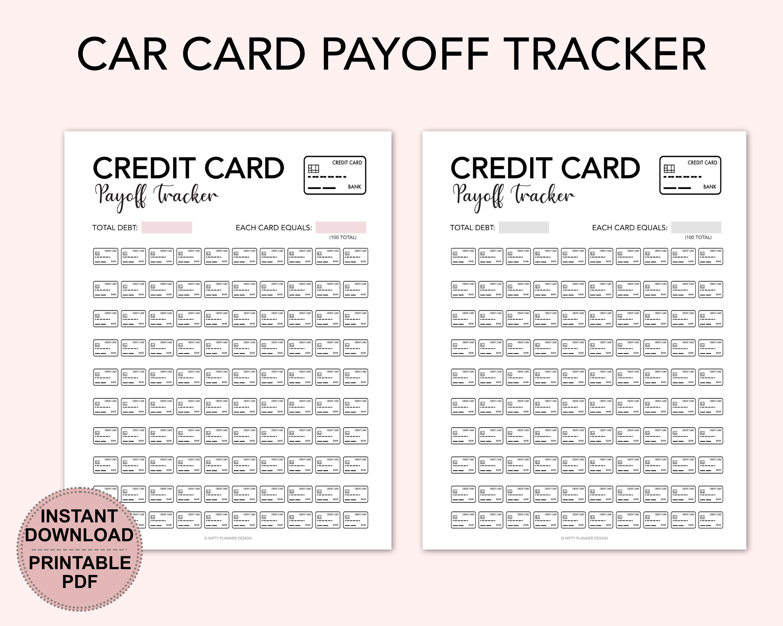 Debt Payoff Tracker Printable: Visual Budget Planner (PDF) - Etsy
