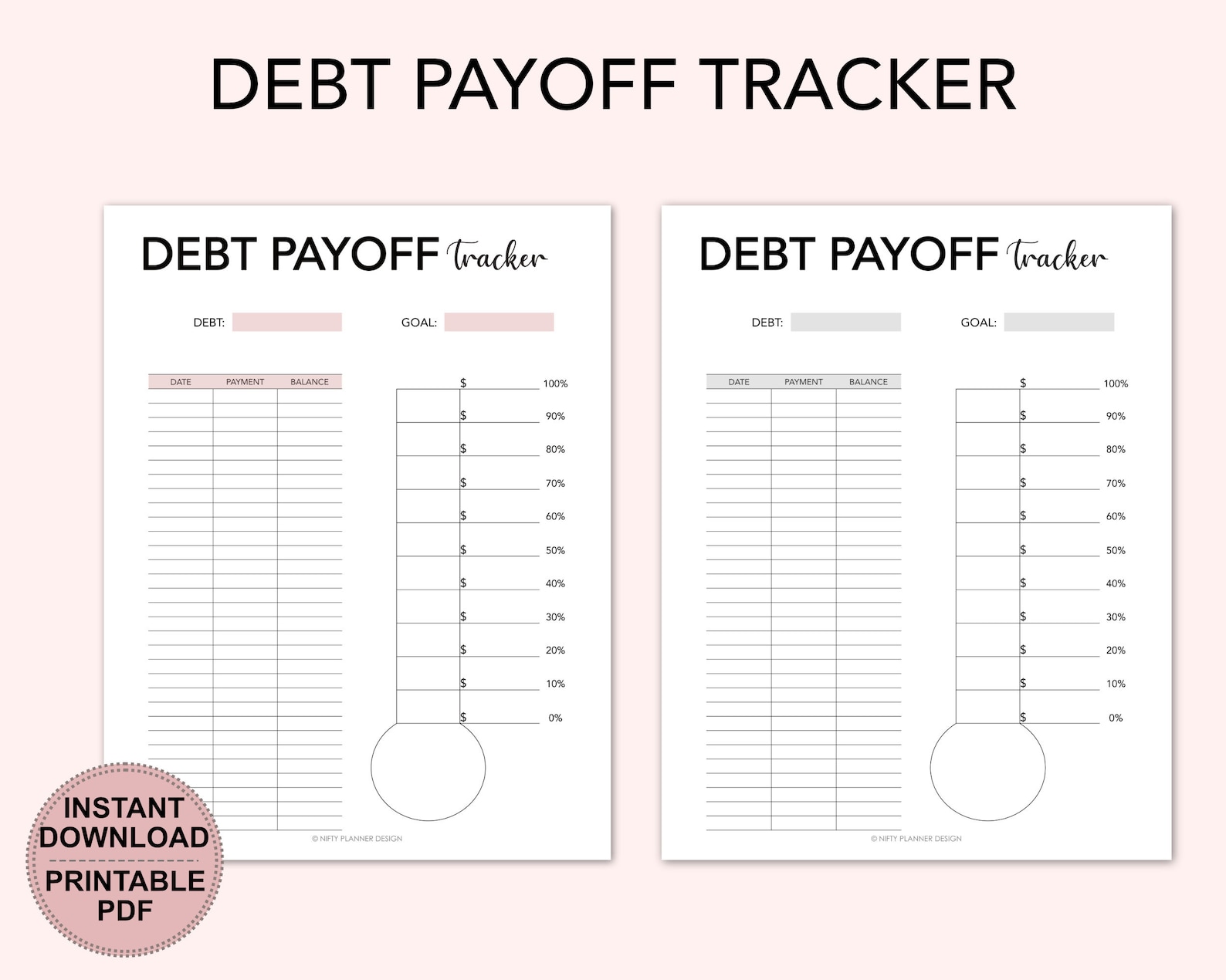 Debt Tracker Printable Visual Debt Tracker Printable Student | Etsy Canada
