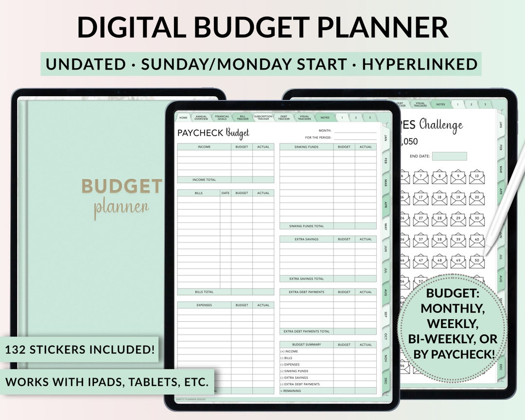 Digital Budget Planner, Digital Planner, Goodnotes Digital Planner ...