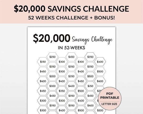 30000 Money Saving Challenge Printable / Save 30000 in 100 - Etsy Canada