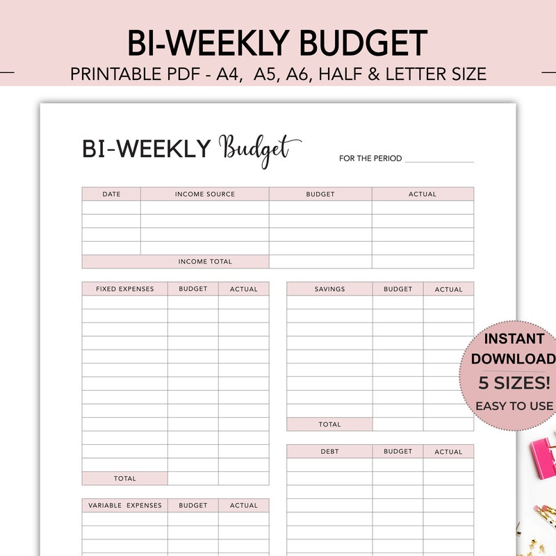 Weekly Budget - Etsy