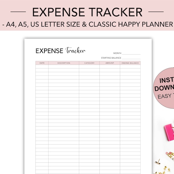 Printable Expense Log - Etsy