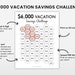 6,000 Vacation Savings Challenge, 6000 Savings Tracker, Emergency Fund ...