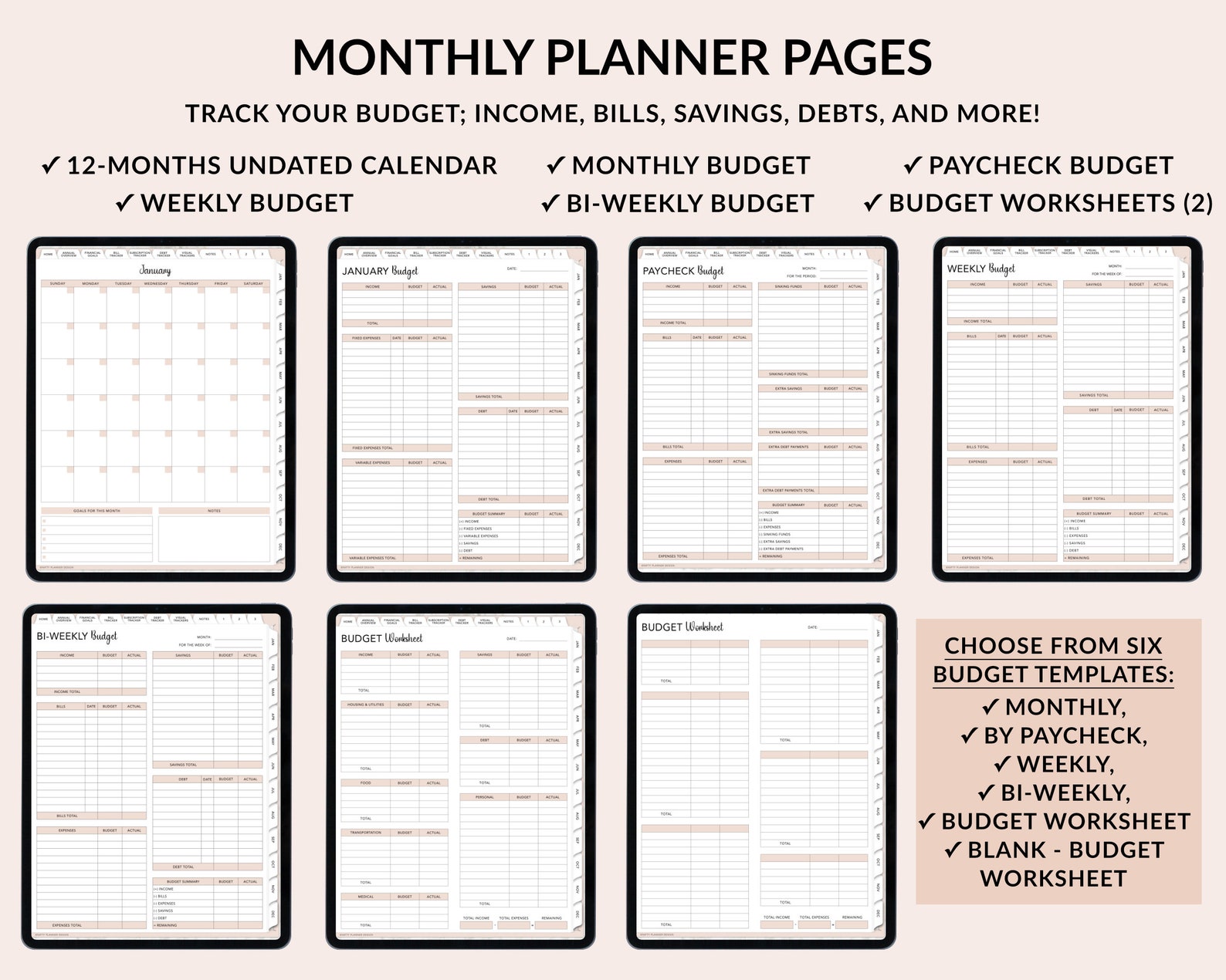 Digital Budget Planner, Digital Planner, Goodnotes Digital Planner ...