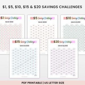 Money Saving Challenge, Savings Tracker Printables, Savings Tracker ...