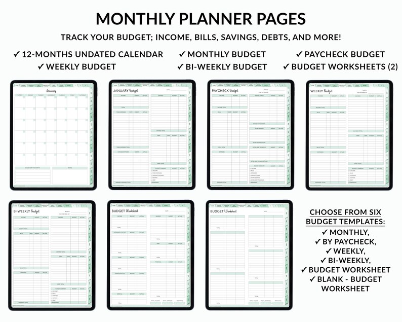 Digital Budget Planner, Digital Planner, Goodnotes Digital Planner ...