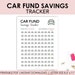 Car Saving Tracker Printable Car Fund Savings Tracker Money - Etsy