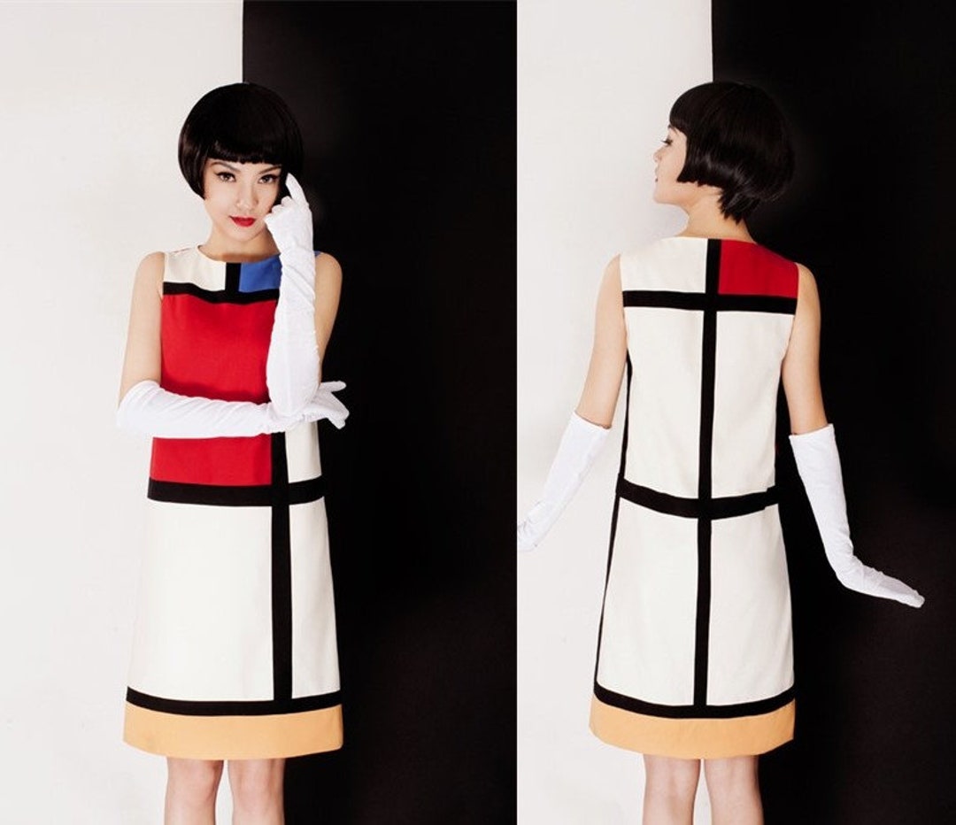 Mondrian One Piece Dress Designer Woman One Piece Pattern - Etsy Australia