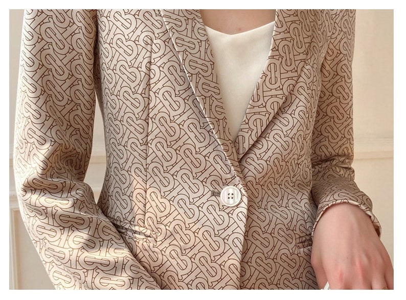Champagne Colored Pantsuit Designer Women Suit Jacket Pants - Etsy