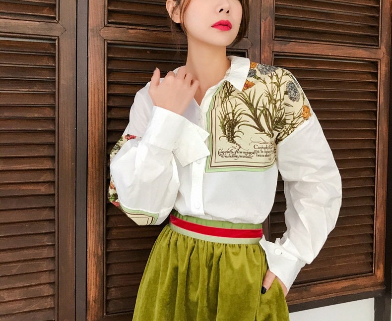 Designer Blouse Dress in Classic Art Graphics Women Fashion - Etsy