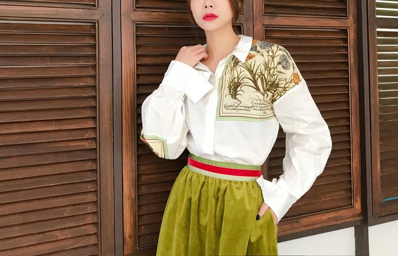 Designer Blouse Dress in Classic Art Graphics Women Fashion - Etsy