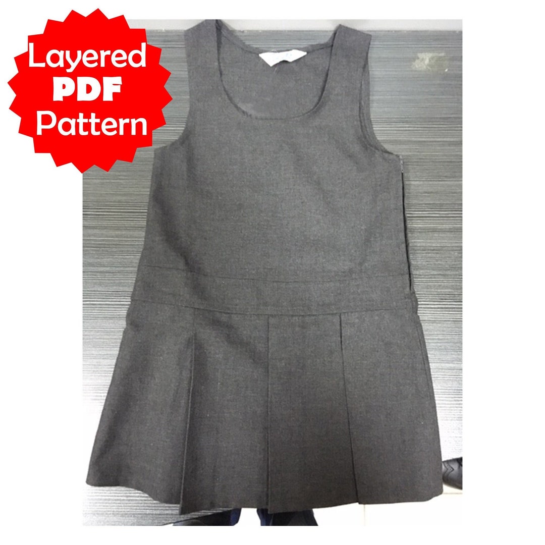 Girls School Pinafore PDF Sewing Pattern | Kids Uniform Dress ...