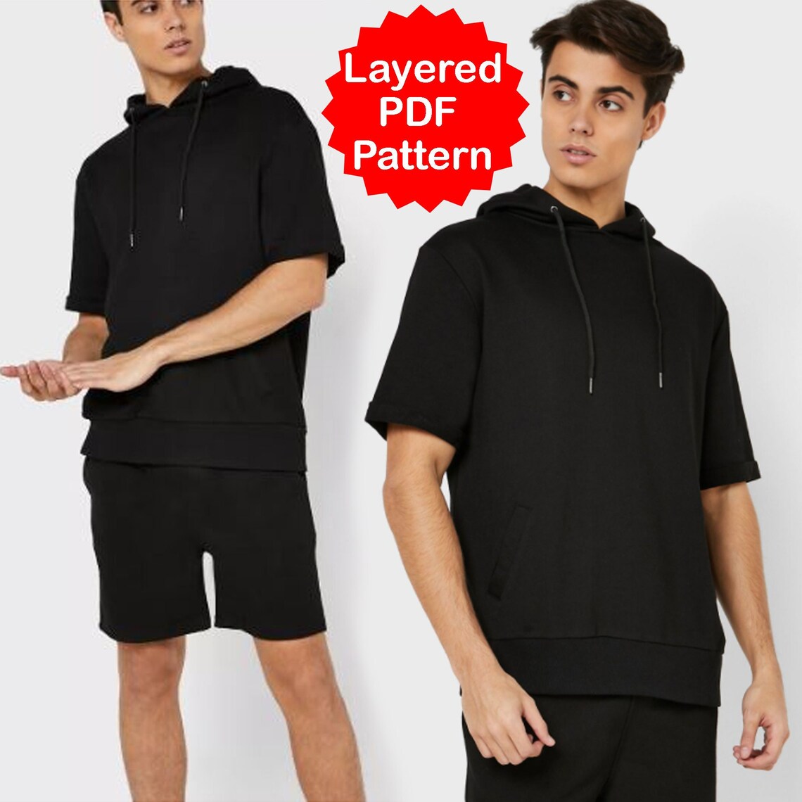 Men's Hoodie Pdf Sewing Pattern Hoodie Patterns Online | Etsy