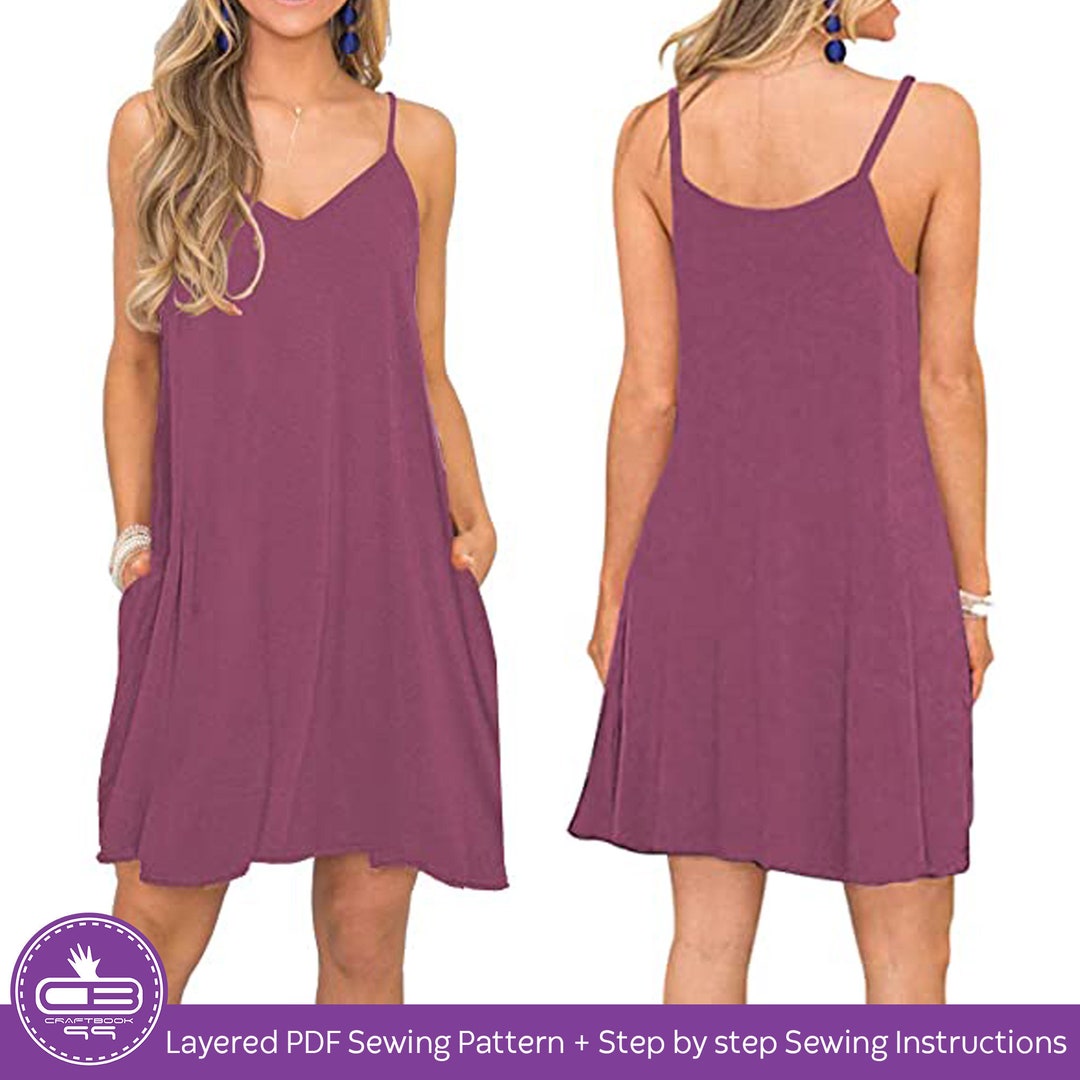 Summer Dress Pdf Sewing Pattern Womens Sexy Cami Sundress - Etsy