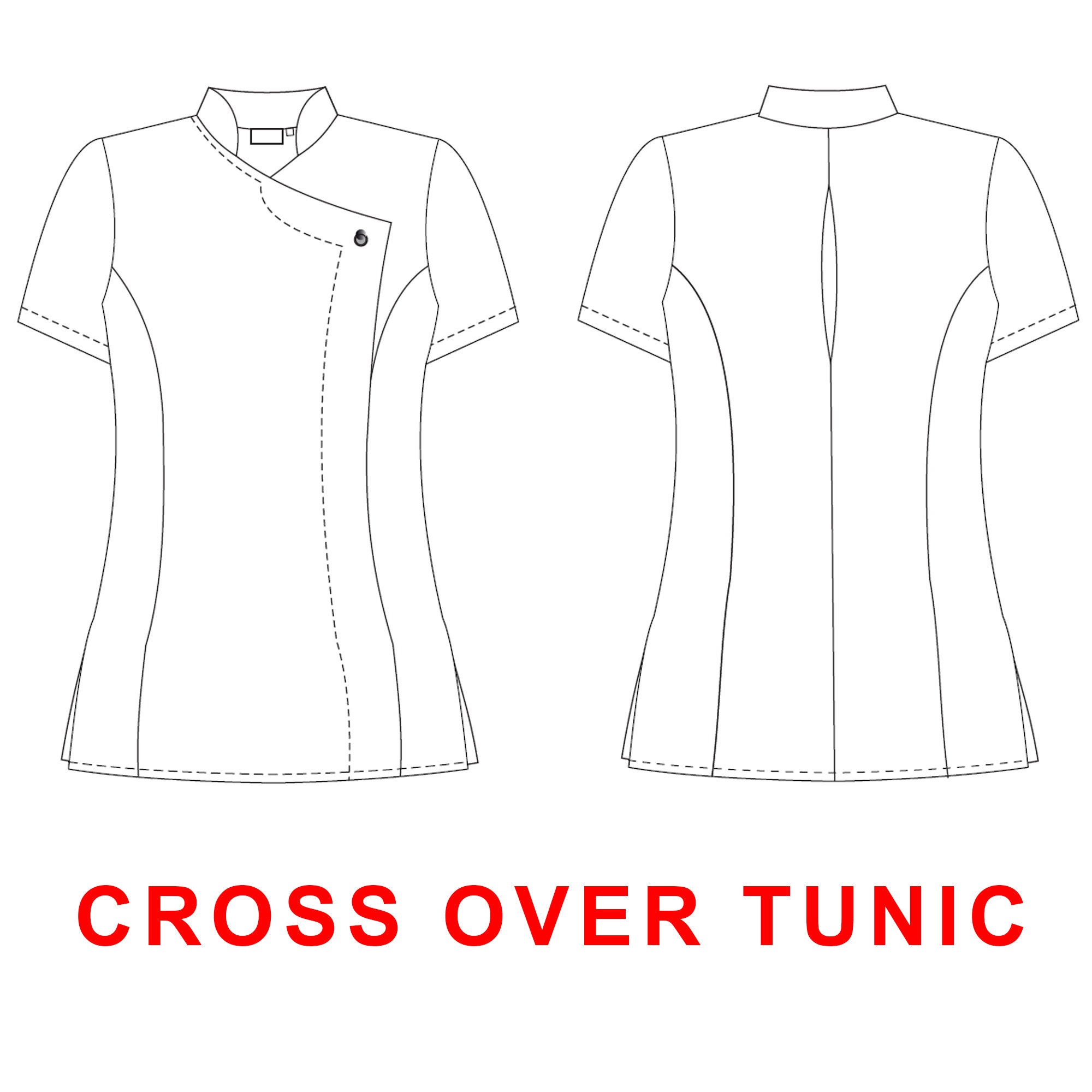 Crossover Tunic PDF Sewing Pattern | Medical Uniform Mold | Beginner ...