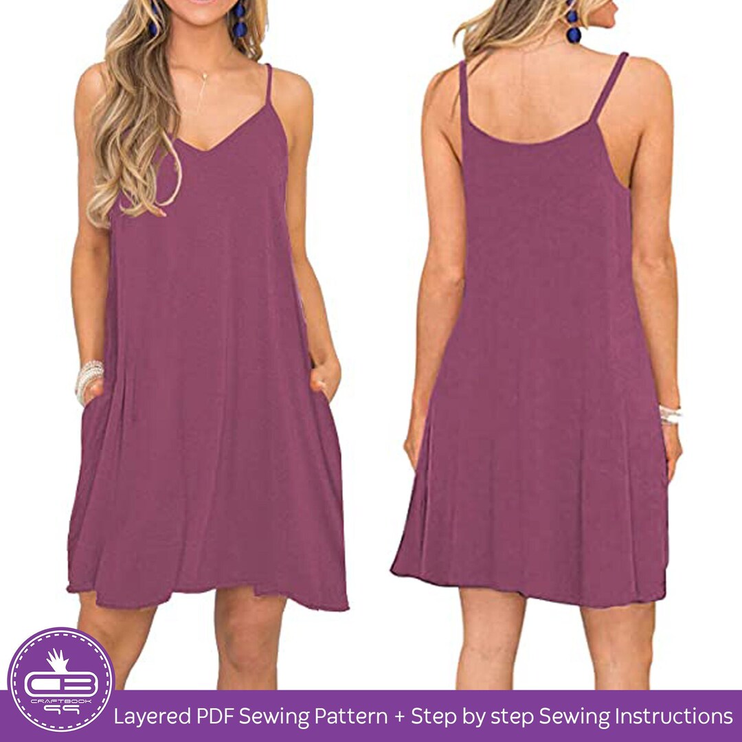 Summer Dress Pdf Sewing Pattern Womens Sexy Cami Sundress PDF DIY ...