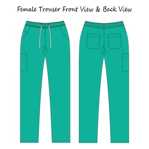 Female Scrub Set PDF Sewing Pattern | Medical Uniform Mold | Nurse ...