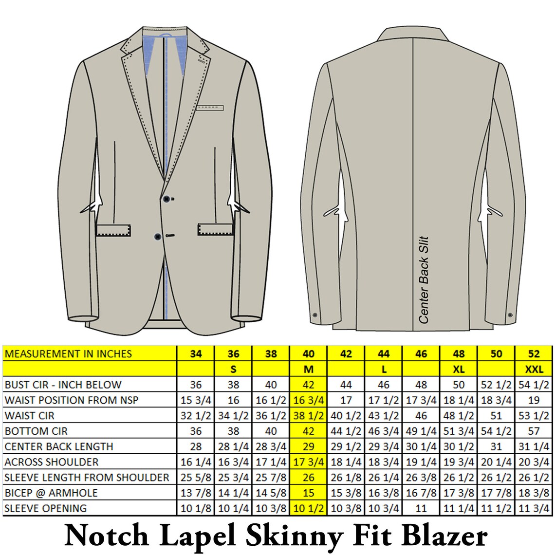 Men's Blazer PDF Sewing Pattern Bundle | Skinny Fit Unlined Notch Lapel ...