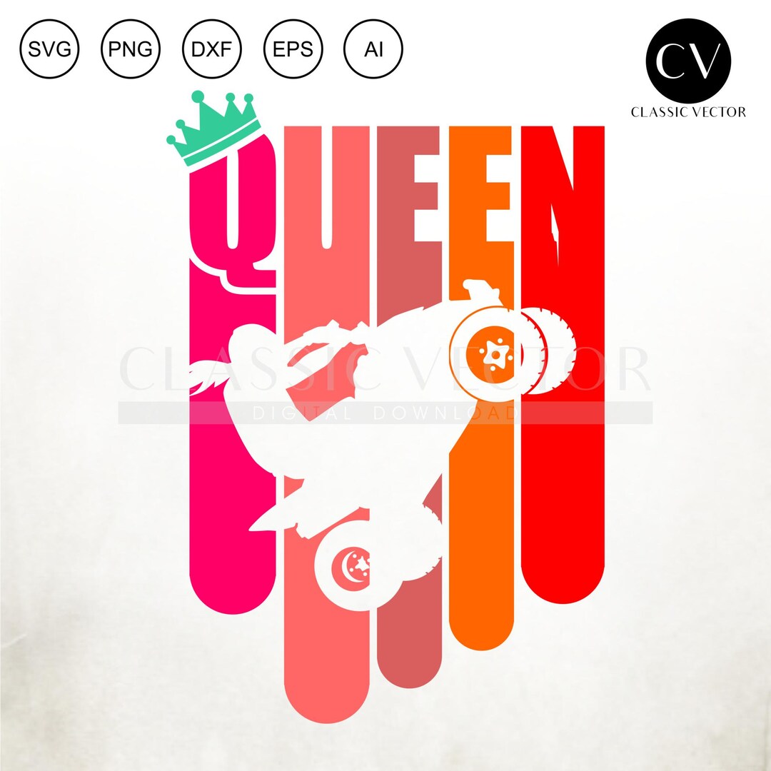 ATV Quad Queen Off-road Adventure SVG PNG Digital Download for Cutting ...