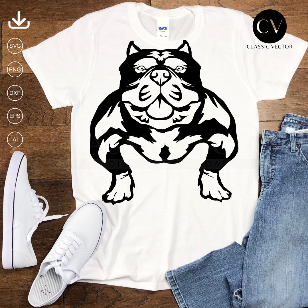 American Bully Dog Digital Art - Etsy
