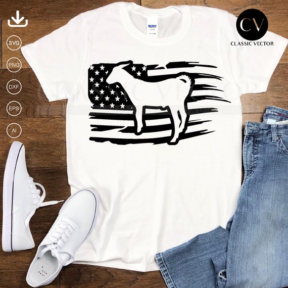 Patriotic Farm Animal US Flag Goat Svg | Etsy