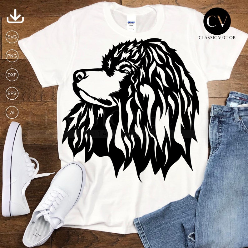 Amazing Poodle Face Svg File - Etsy