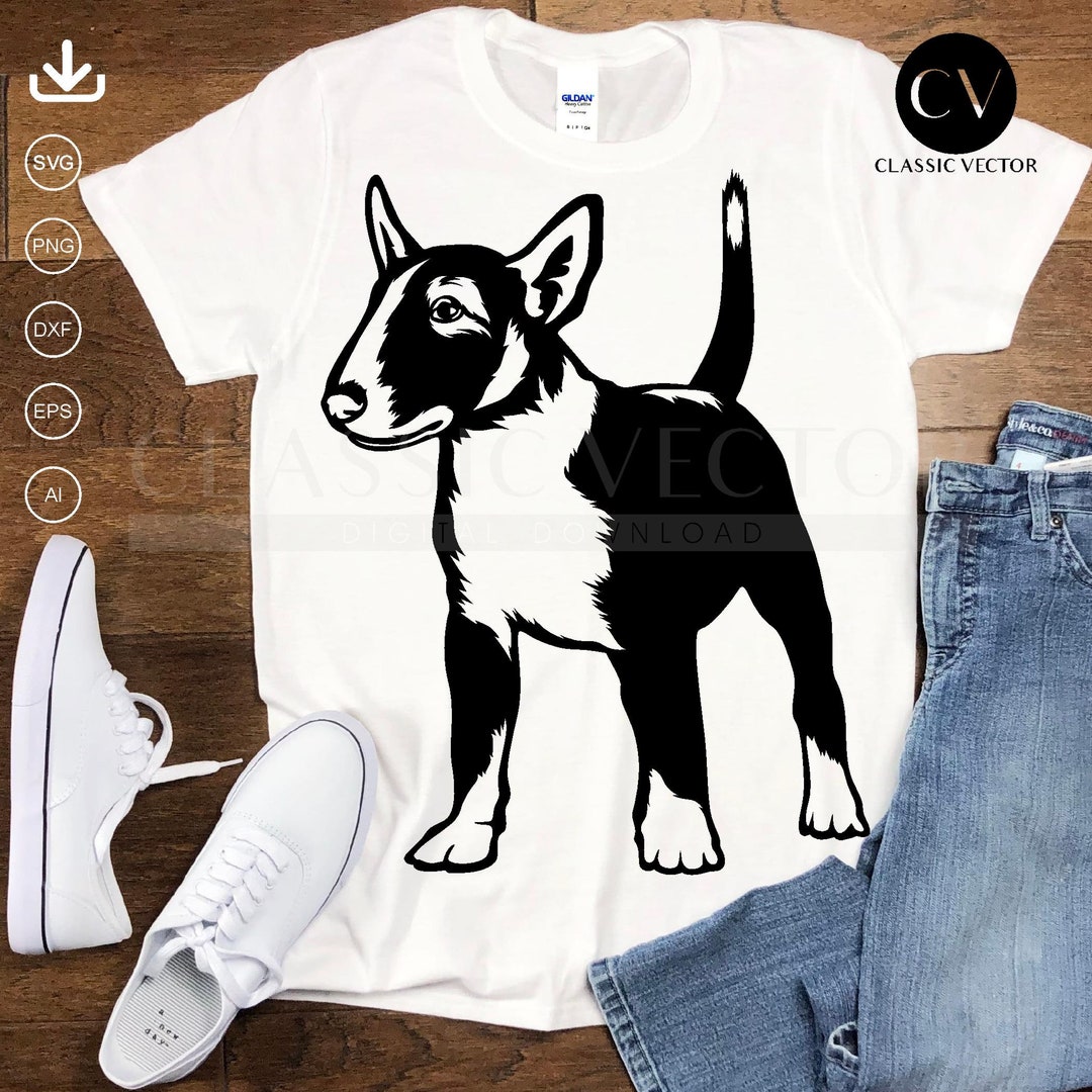 Bull Terrier Puppy Svg File - Etsy