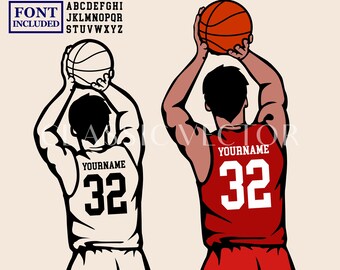 Basketball Player SVG, Custom Basketball Player SVG, Male Basketball ...