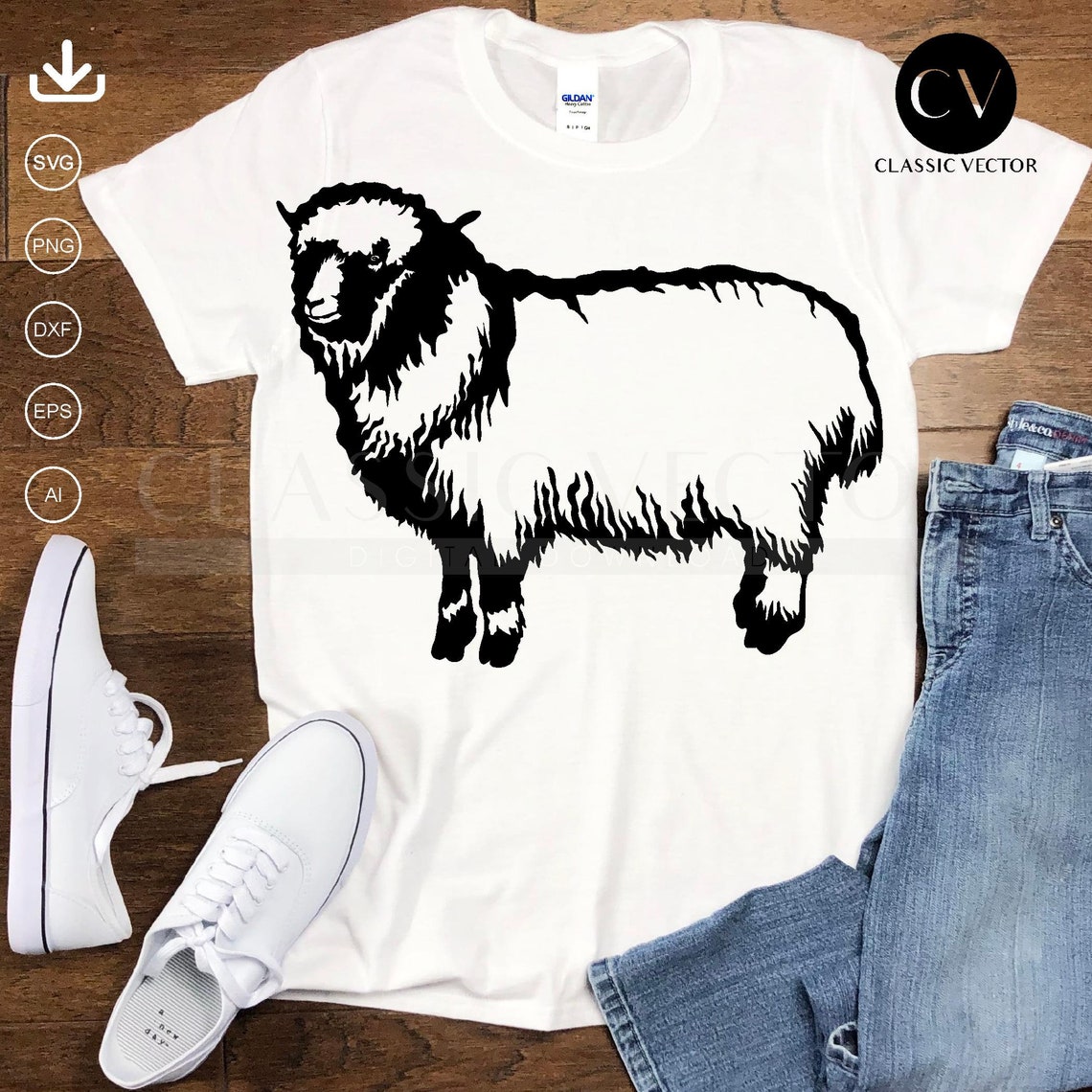 Blacknose Sheep Clipart Sheep Dxf - Etsy