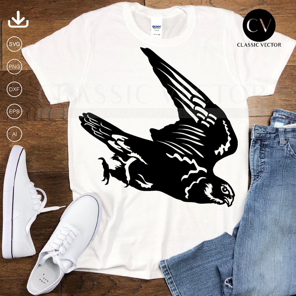 Diving Falcon Svg File Diving Bird - Etsy